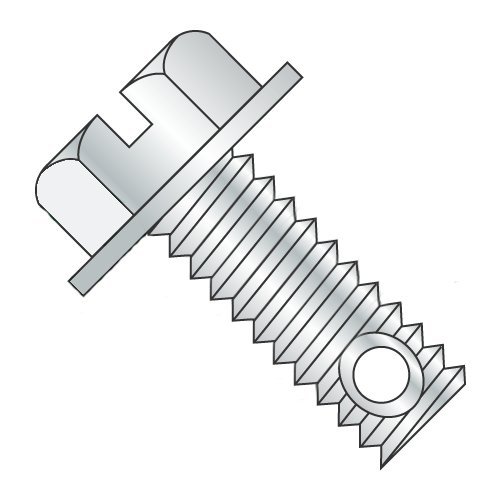 3/8-16 x 3 1/2" Machine Screws/Slotted/Hex Washer Head/Steel/Zinc ...