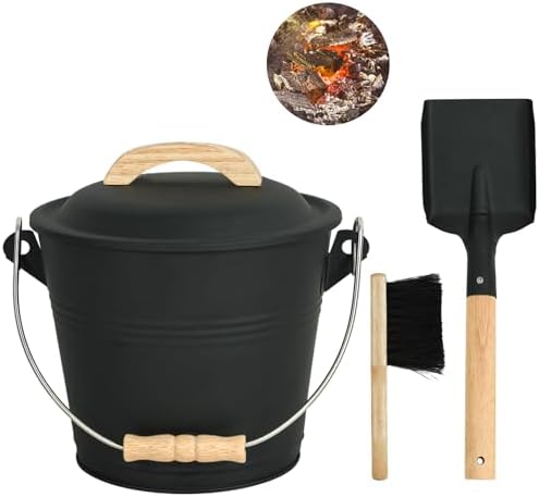Amazon.com: F2C 5.15 Gallon Large Ash Bucket with Lid and Shovel ...