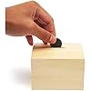 Amazon.com: Bright Creations Unfinished Wood Money Box (3.9 x 3.1 x 2.9 ...