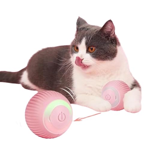 Zashvi Smart 360° LED Cat Toy Ball, Interactive Cat Toys Rechargeable ...