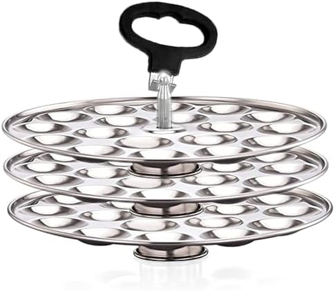 AADHIK Idli Plate 54 Mini Idli 3 Plate Set, Non Stick Idly Plates ...
