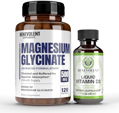 Amazon.com: Benevolent Nourishment Premium Magnesium Glycinate 500mg ...