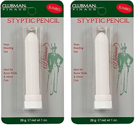 Amazon.com: Clubman Jumbo Styptic Pencil, Treat and Seal Shaving Cuts ...