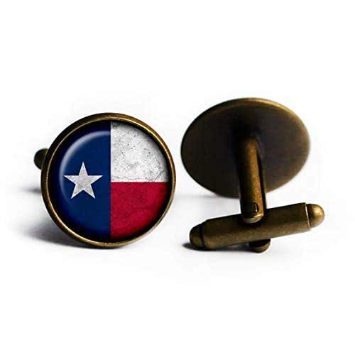 Amazon.com: United States State Flag Texas TX Bronze Cufflinks ...