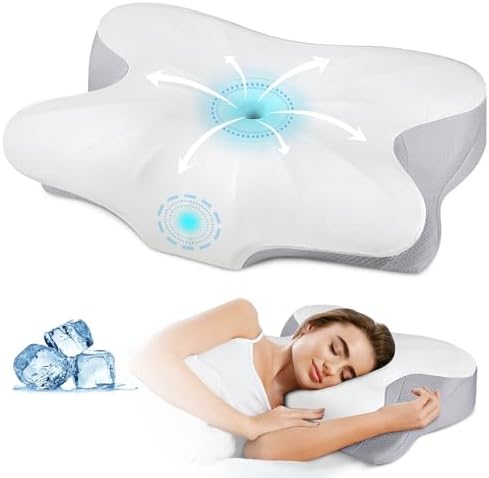 Amazon.com: VIEWALL Cervical Pillow for Neck Pain Relief, Ergonomic ...