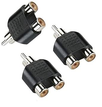 SR VISION RCA Y Splitters Adapter 1 Male to 2 Female Plug Av Audio ...