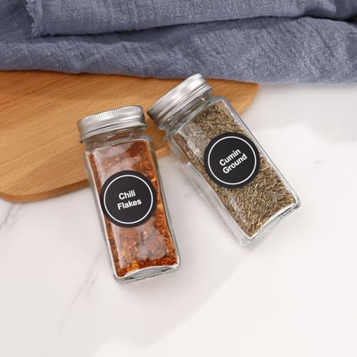 Spice Labels Stickers for Jars – 12 Sheets/432Pcs Spice Jar Labels Pre ...