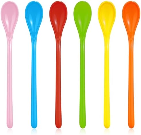 Amazon.com: Lallisa 8 Pcs 8.9" Plastic Iced Tea Spoons With Long ...