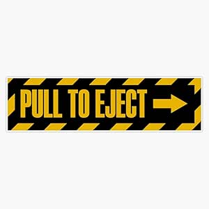 Amazon.com - Pull to Eject Window Bumper Sticker Decal 5"