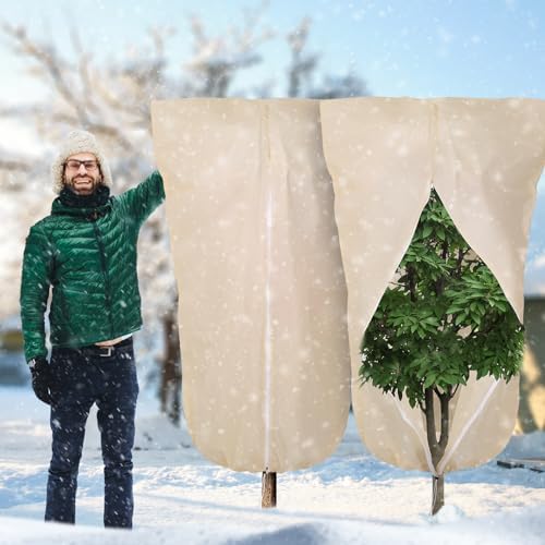 ECCOGREAT 2PCS Garden Fleece Frost Protection, 70gms 80x100cm Plant ...