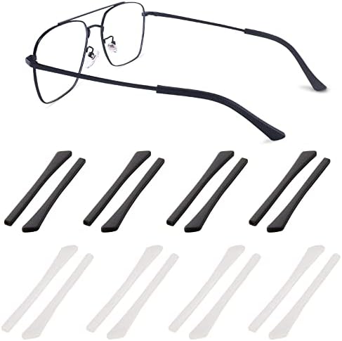 Amazon.com: Junsika Eyeglass Temple End Tips Soft Silicone Anti Slip ...