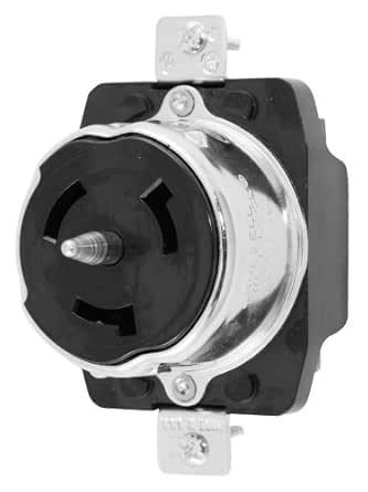 Hubbell CS6369 Locking Receptacle, 50 amp, 125/250V, 3 Pole and 4 Wire ...