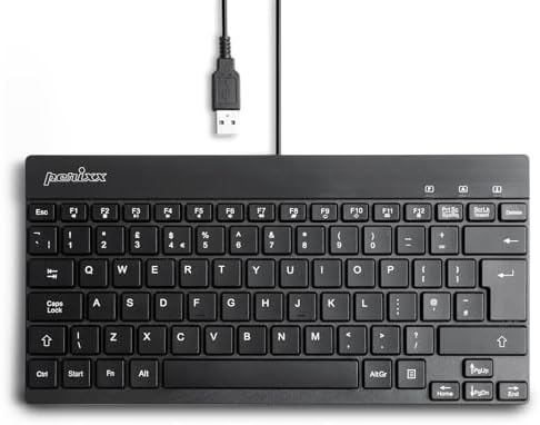 ASIDE USB Wired Mini Keyboard, Slim Ergonomic Keyboard Small Compact ...