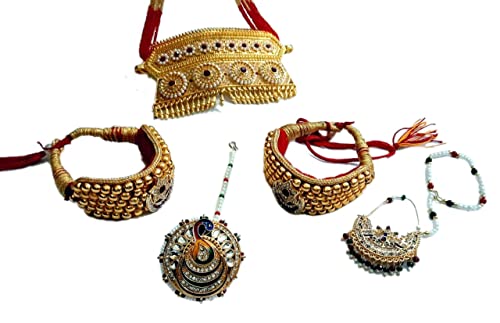 Buy KARISHMA FASHION Gold-Plated Rajasthani Bridal Dulhan Jewellery Set ...