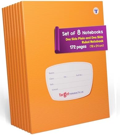 TARGET PUBLICATIONS Small One Side Ruled & One Side Blank/Unruled ...