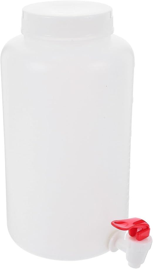CLISPEED 2500Ml Plastic Lab Spigot Bottle with Tap, Reagent Storage Jug ...