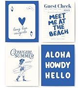 Amazon.com: okaxscm Pink Coquette Trendy Preppy Inspirational Wall Art ...