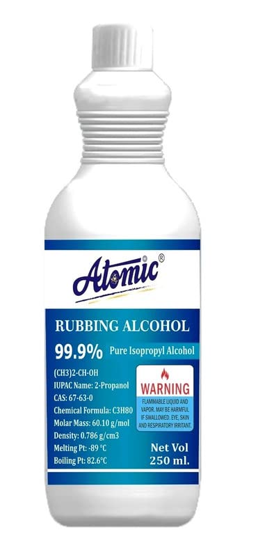 Atomic Rubbing Alcohol 250 ML | IPA | Iso-Propyl Alcohol Pure 99.9% ...