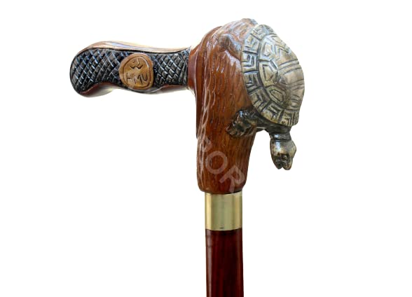 Amazon.com: Rare Antique Cane Walking Stick Turtle Head Designer ...