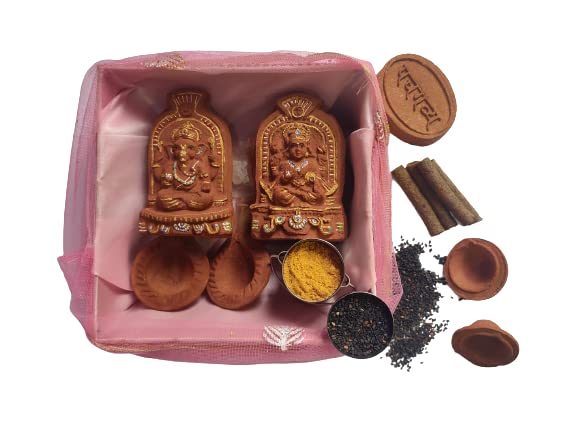 Buy Sanju Arts Pooja Pack with Samagri, Lakshmi Ganesh, Kale til I Cow ...