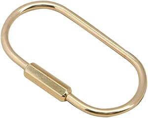 Amazon.com: Vdaxvme Portable Brass Keychain Screw Lock Rings Simple ...
