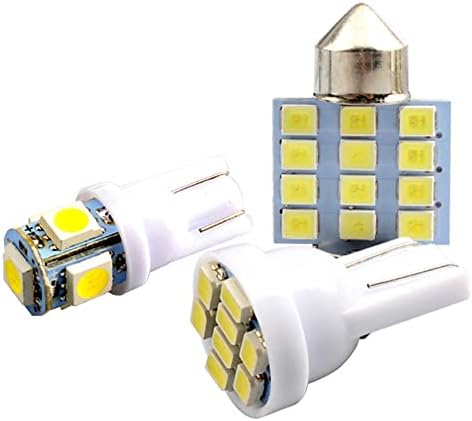 13pcs 12V T10 LED White Car Interior Light Parker Bulb Wedge Globe 31MM ...