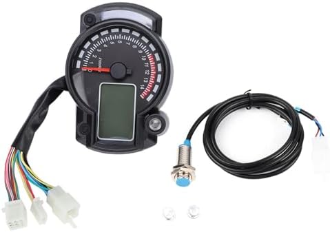 Gearwell Digital Speedometer, Universal Motorcycle LCD Odometer ...