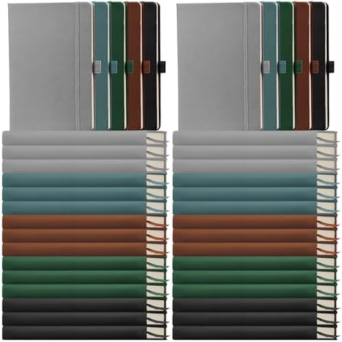 Laumoi 40 Pack Pocket Notebook Journals A6 Mini Hardcover Journal PU ...