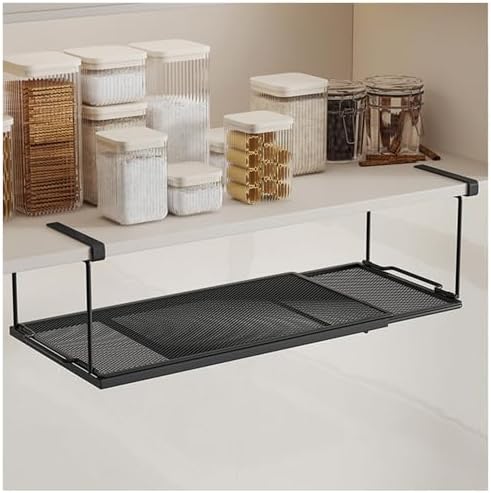 Gzsekken Under Shelf Storage Basket Metals Under Cabinet Storage Double ...