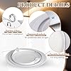 Glooglitter 2 Pcs 6 Inch Shower Trim Recessed Light Covers with ...