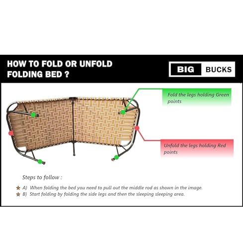 Buy AESHWARG-Anywhere Anytime Aeshwarg Portable Metal Iron Folding Bed ...