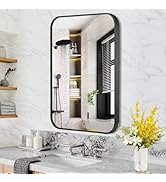 Amazon.com: DOIMUSIM Frameless Bathroom Mirror - for Wall - of Over Sink,Right Angle Vanity ...