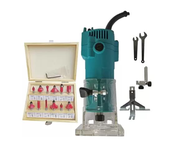 XtremeFast™ Electric Wood Trimmer Machine Size 6mm 500W with 12pcs ...