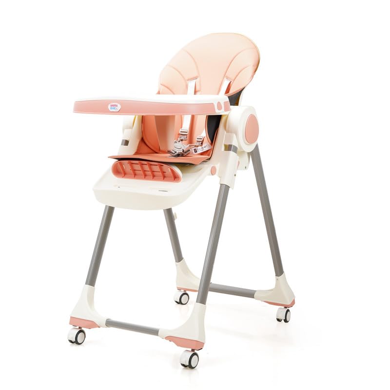 happy bear 3-in-1 convertible high chair – pink, 6+ months