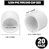 Amazon.com: 20Pack 1/2"PVC Pipe End Cap Fitting Schedule 40 Furniture ...