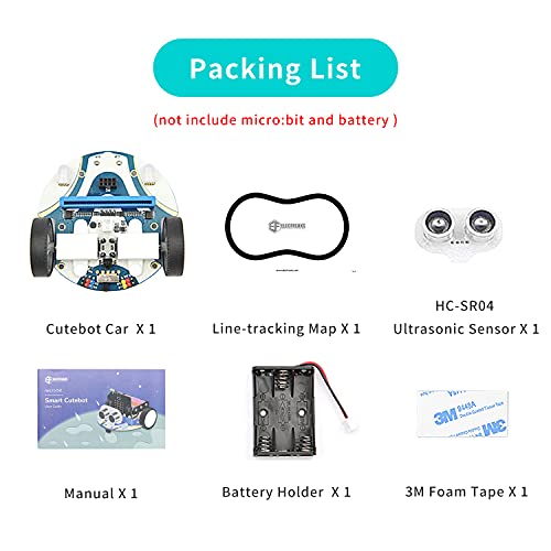 ELECFREAKS microbit Mini Cutebot Kit Compatible with BBC Micro:bit V2 ...