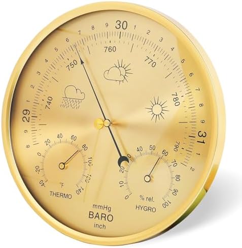 Amazon.com: NewGtuizi 5 Inch Dial Type Barometer with Thermometer ...
