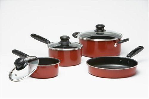 Arcosteel 7 Piece Carbon Steel Non-Stick Cookware Set : Amazon.in: Home ...