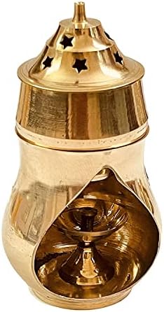 TORPPEZA Brass Fragrance Lamp Oil Diffuser Camphor Lamp Burner with ...