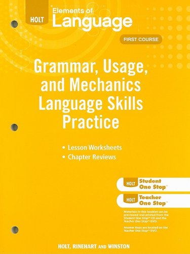 Amazon.com: Elements of Language, Grade 7 Grammar, Usage, and Mechanics ...