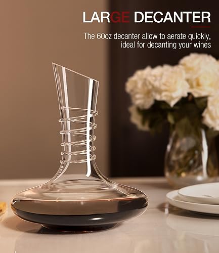 Snapklik.com : Red Wine Decanter,Hand-blown Crystal Large Wine Aerator ...