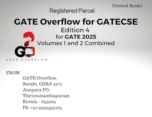 GATE Overflow for GATE CSE 2025 (2 volumes, all PYQs, Questions only with Answer keys and QR ...