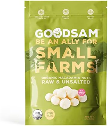 Amazon.com : GoodSAM Organic Raw Macadamia Nuts 1.5lb, Unsalted, Gluten ...