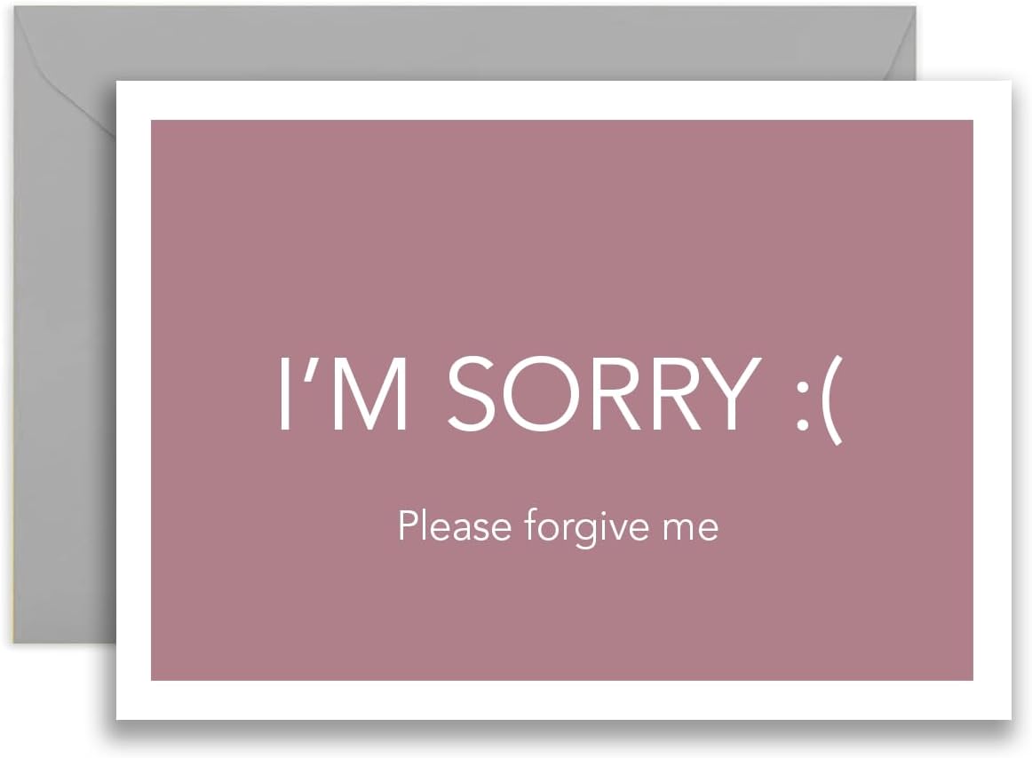 Amazon.com : Funny Poem Apology Card for Him Her, I Messed Up Card for ...