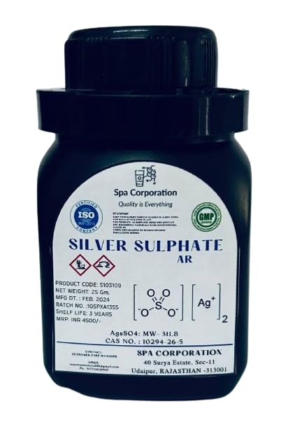 Spa Corporation Silver Sulfate/Sulphate AR, White Crystal (25GM ...