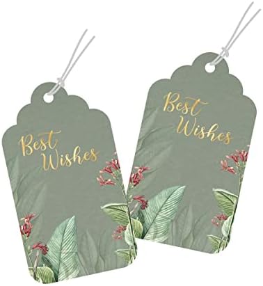 Infistyle Best Wishes Tags 100 Pieces Premium Gold Foil Tags for ...