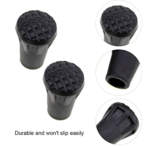 HHONGDU 6 Pcs Heavy Duty Rubber Ferrules Walking Stick Rubber Tips ...