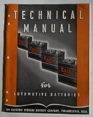 Technical Manual for Automotive Batteries: Electric Storage Battery ...