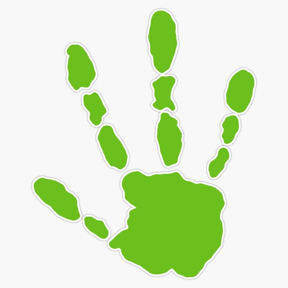 Amazon.com: Alien handprint Bumper Sticker Vinyl Decal 5" : Automotive