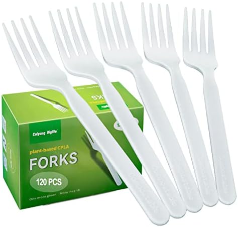 Amazon.com: GreenWorks 200 Count Heavy-duty Compostable Forks, BPI ...
